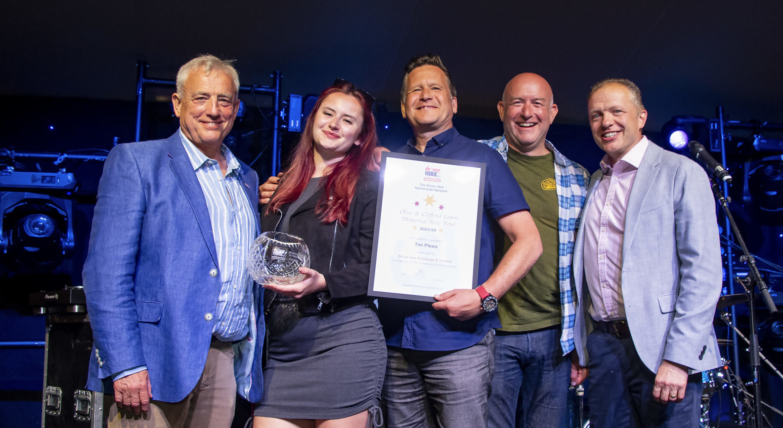 Tim bowled over with his award - Driver Hire